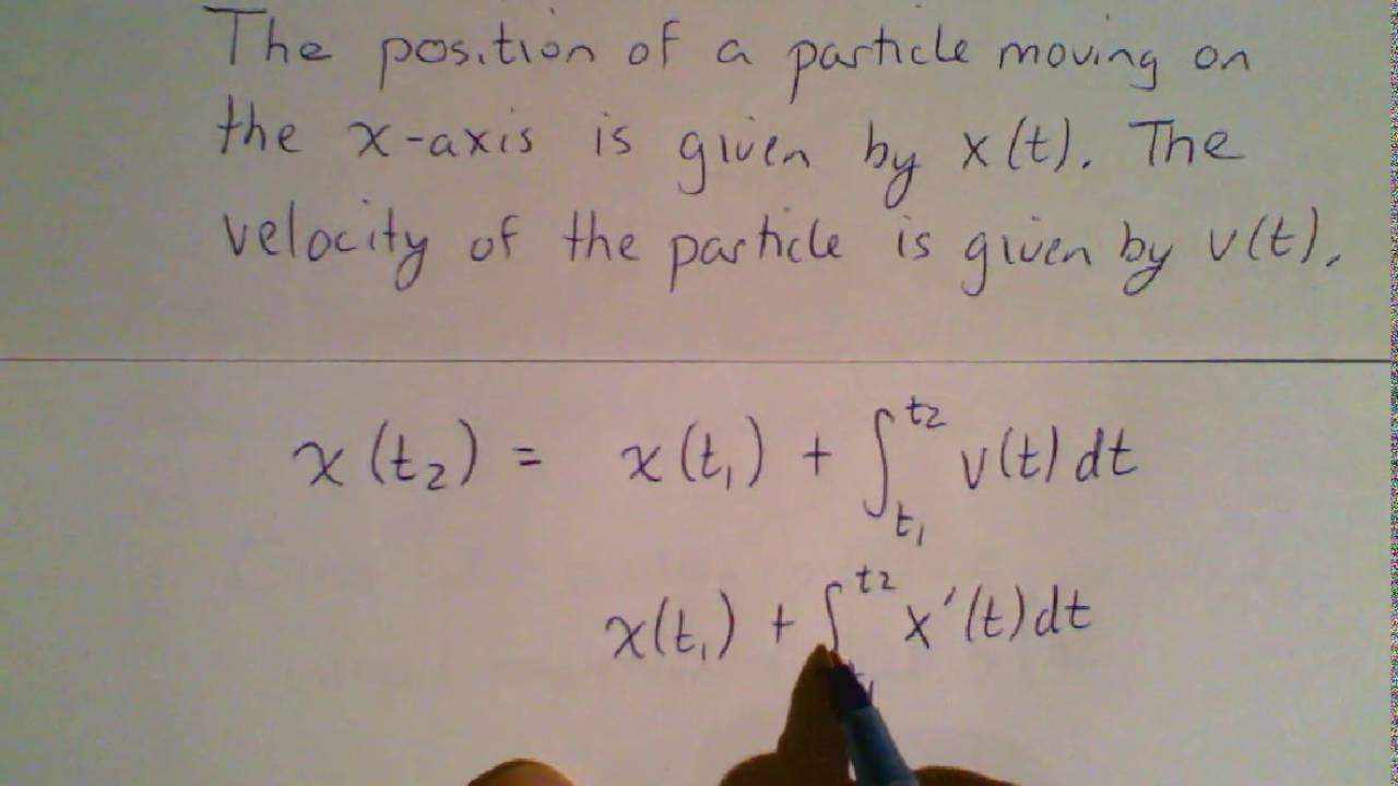 Using initial position and integral of velocity to find new position ...