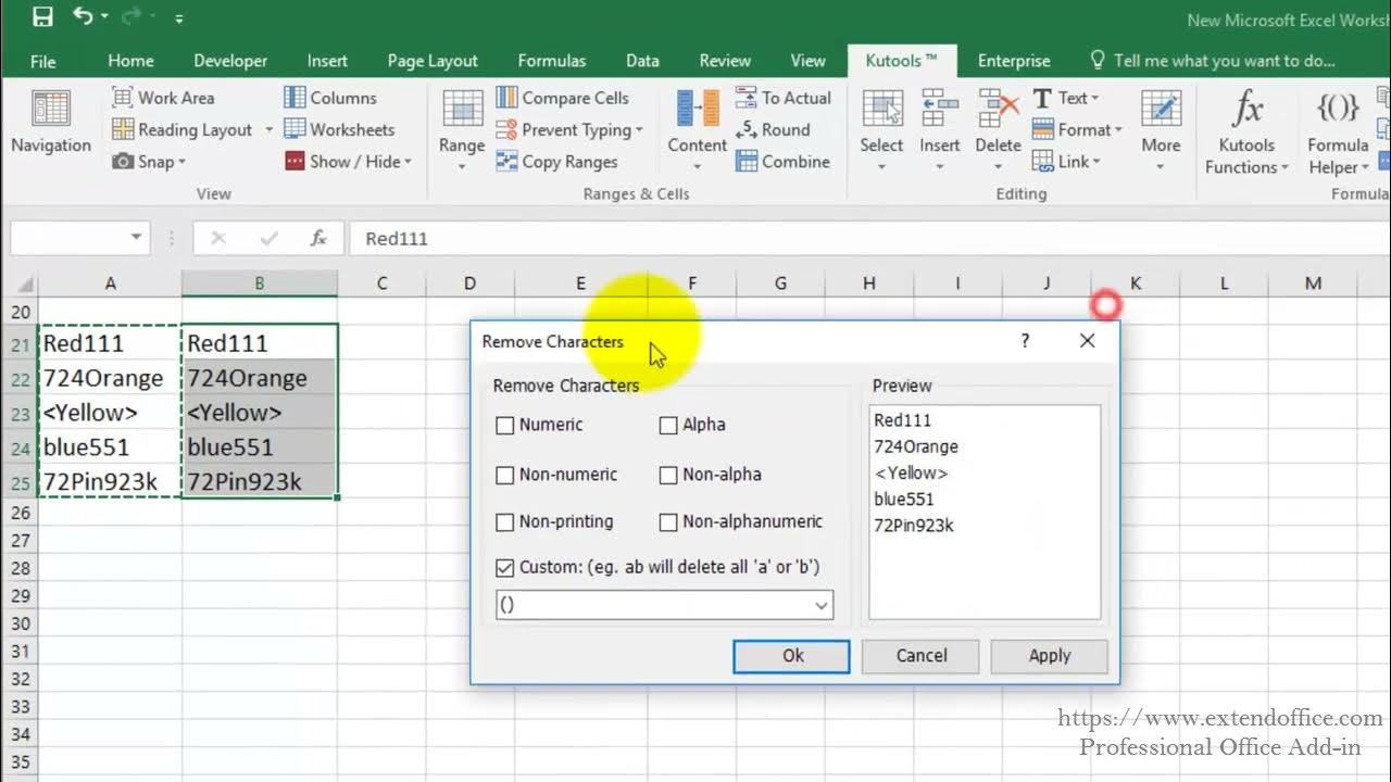 How To Extract Text Only From Alphanumeric String In Excel Youtube