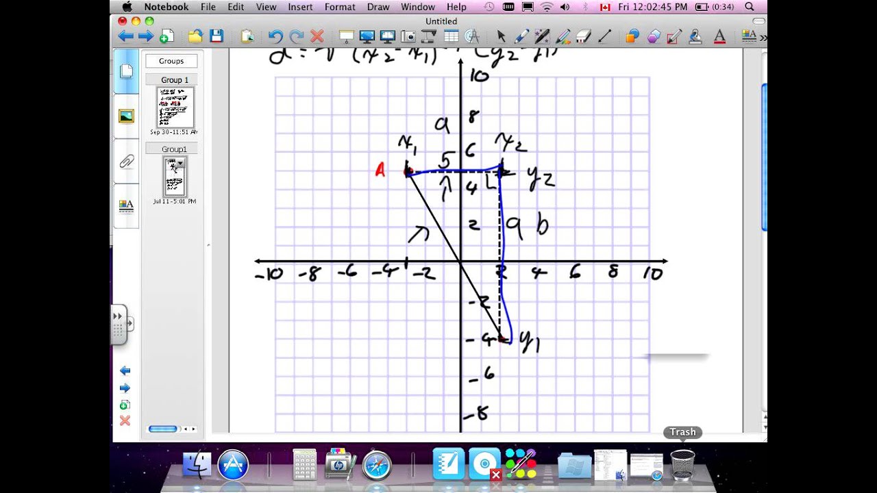 Distance of a Line Segment grade 10 academic Lesson 2 2 - YouTube