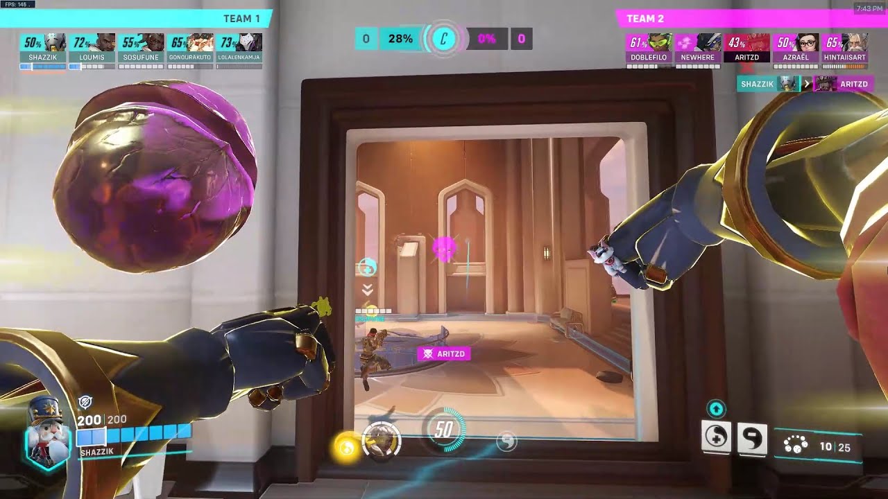 Throwing nuts at the enemies (OW2 Grandmaster Zenyatta Gameplay) - YouTube