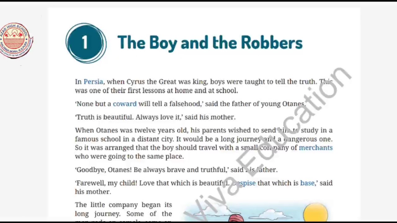 CLASS 4TH || ENGLISH || CHAPTER 1|| THE BOY AND THE ROBBERS - YouTube