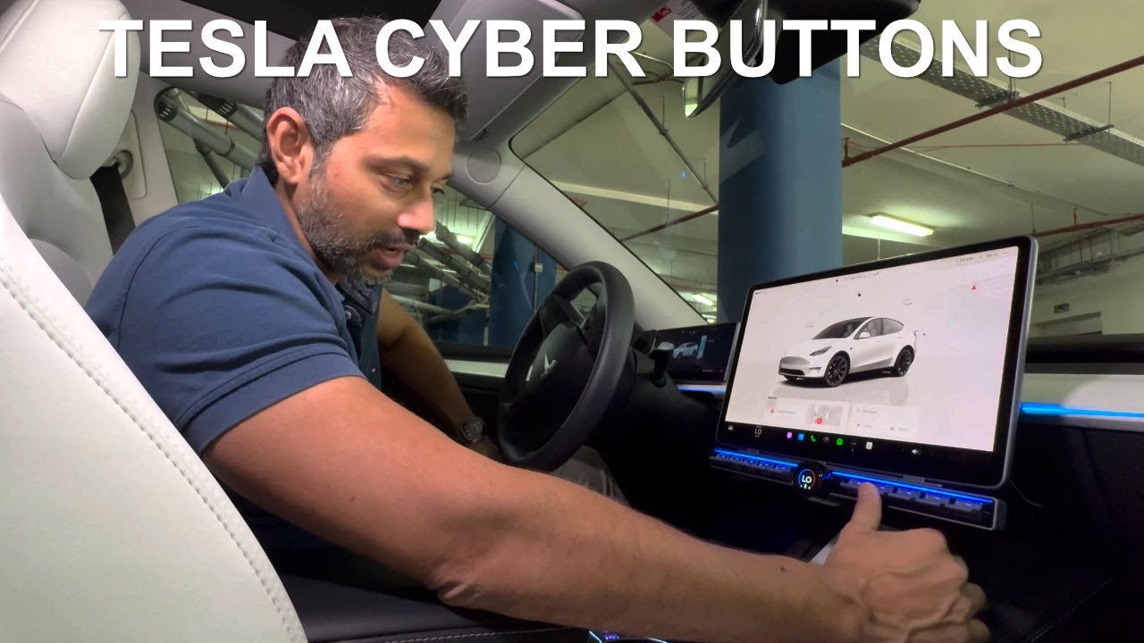 Adding buttons to My Tesla model Y | Tesla Cyber Buttons Review - YouTube