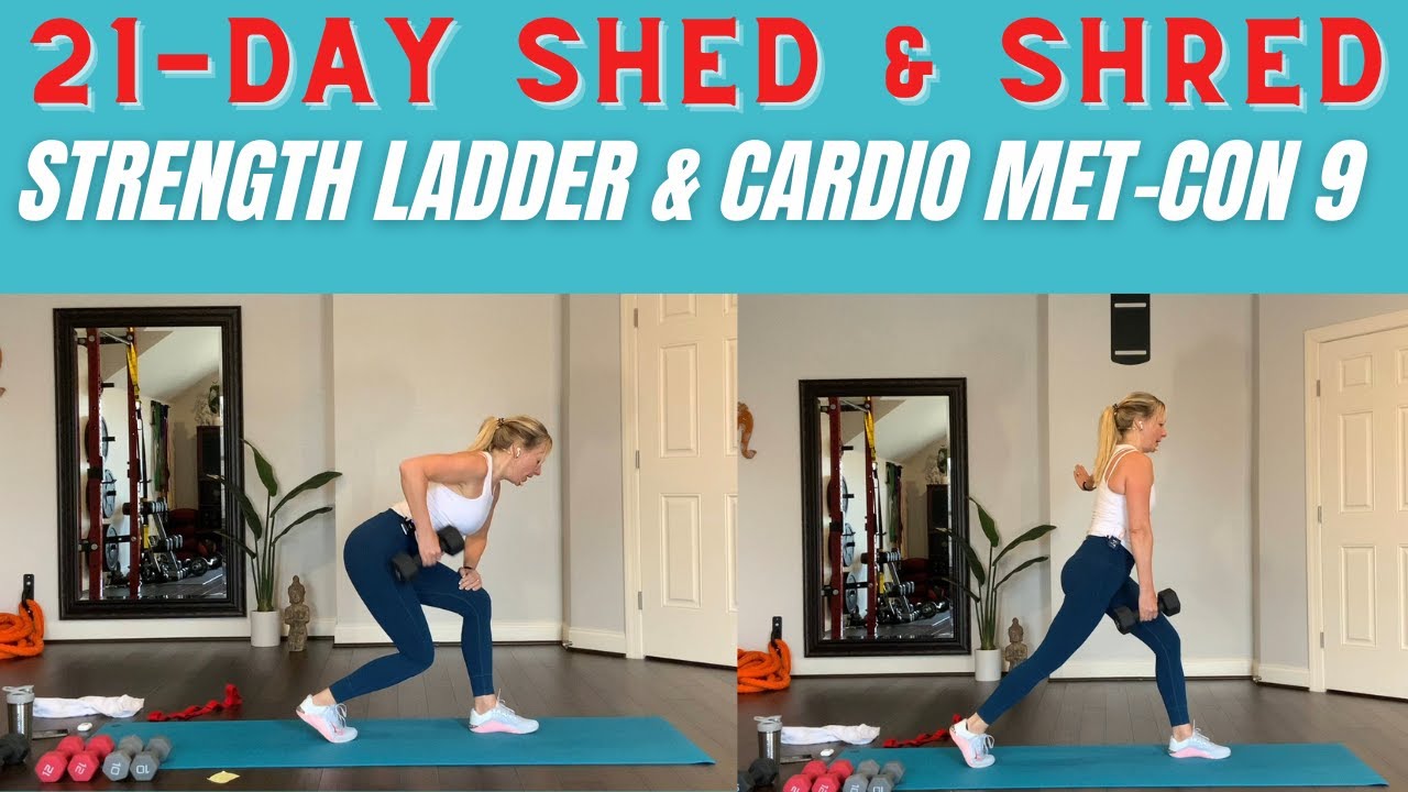 STRENGTH HIIT E103 Strength LADDER/Cardio/Abs 10-7-4-1 SUPERSETS ...