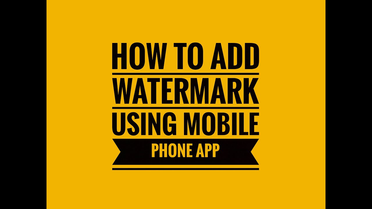 How To Add Watermark In A Mobile Phone Add Watermark App YouTube how-to-add-watermark-in-a-mobile-phone-add-watermark-app-youtube