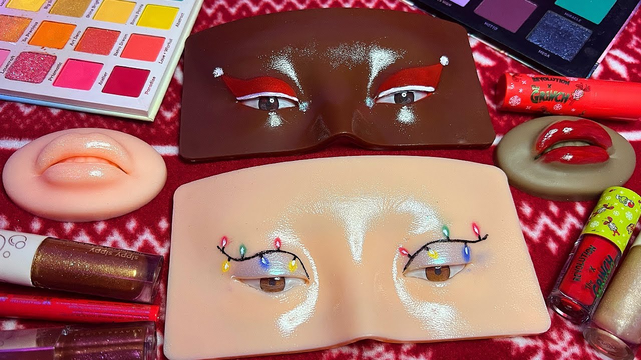 ASMR Makeup on Mannequin Eyes + Lips (Whispered) - YouTube