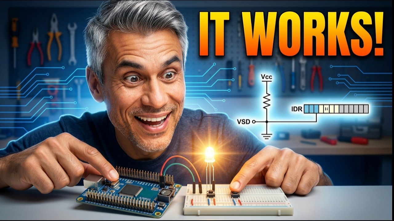STM32 GPIO Input Configuration: Pull-Up Resistors & IDR Register - YouTube