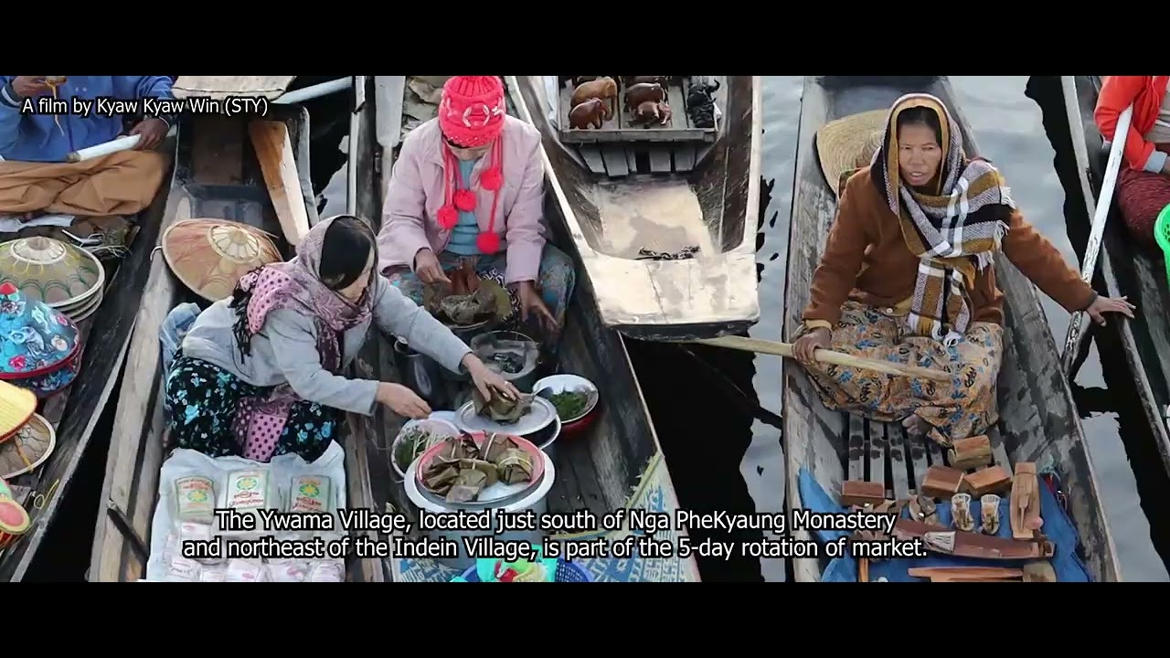 Floating market at Inlay - YouTube