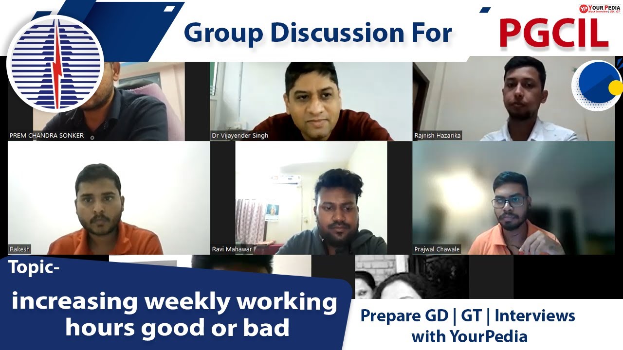 GD Increasing weekly working hours good or bad | PGCIL | Start GD GT ...