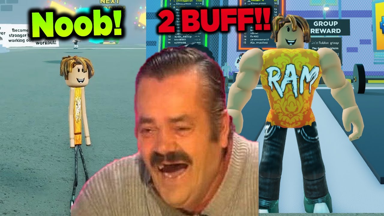 Baby Noob to Buff PRO in Roblox Strongman Simulator - YouTube