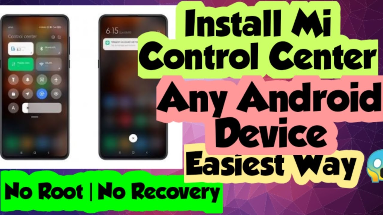 Install MIUI 12 Control Center in any Android Device | No Root/Recovery ...