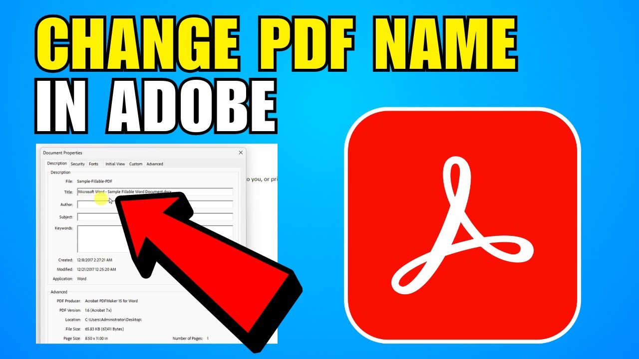 How To Change PDF Name In Adobe Acrobat (2026) (Complete Guide) - YouTube