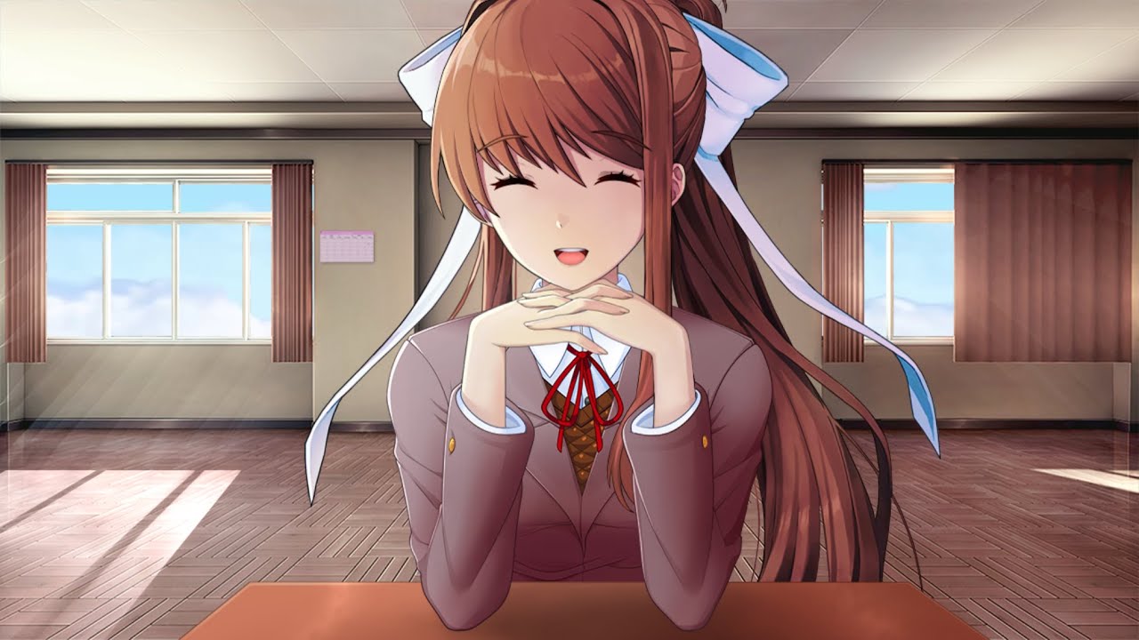Monika being a cutie | Monika After Story - YouTube