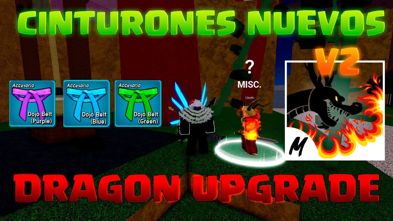CINTURONES NUEVOS + DRAGON TALON UPGRADE V2 BLOX FRUITS UPDATE 24 - YouTube