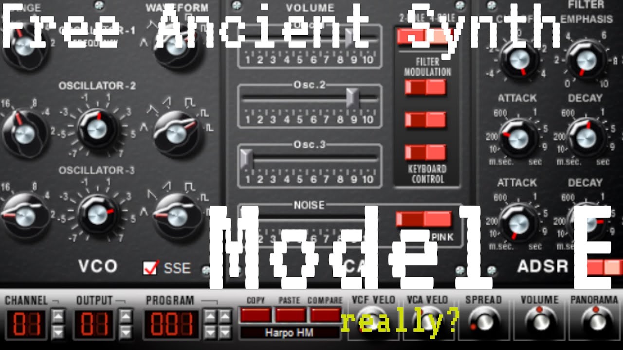 Free Ancient Synth - Model E by Steinberg (No Talking) - YouTube