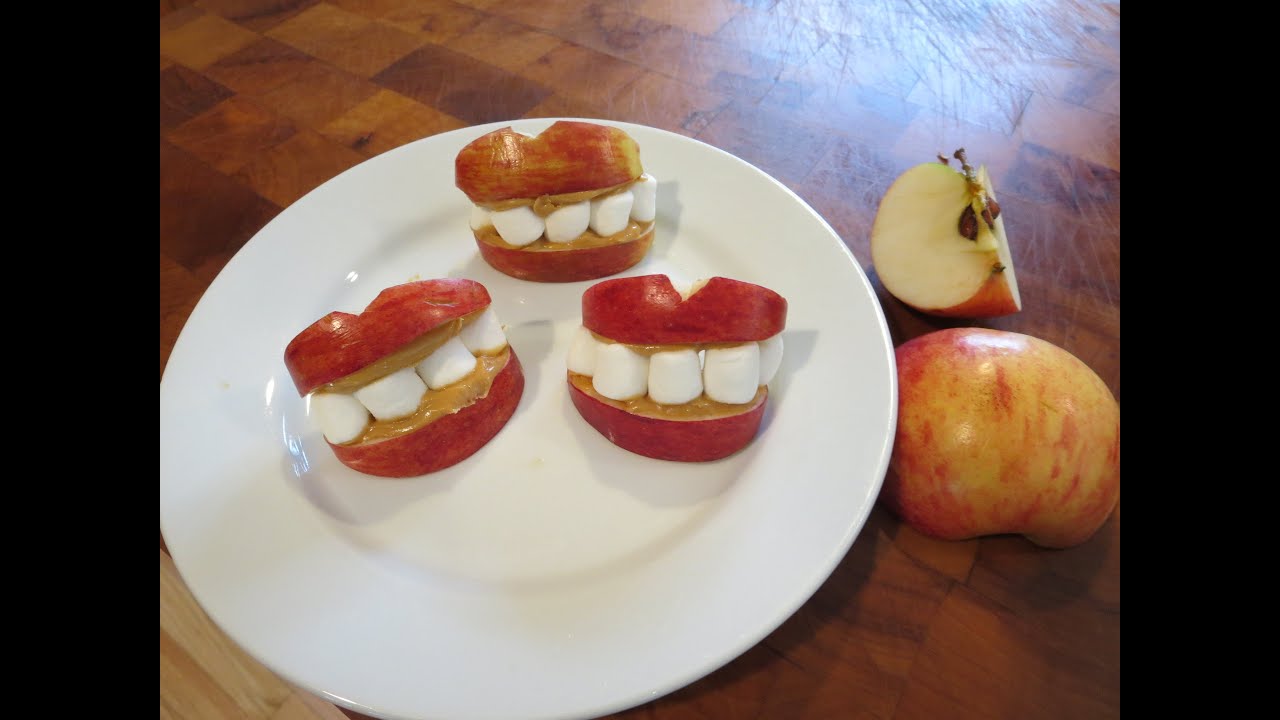 Happy Apple Smile Snack - YouTube