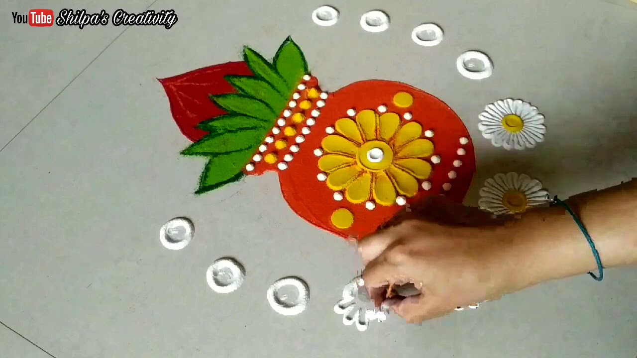 Kalash Design Rangoli