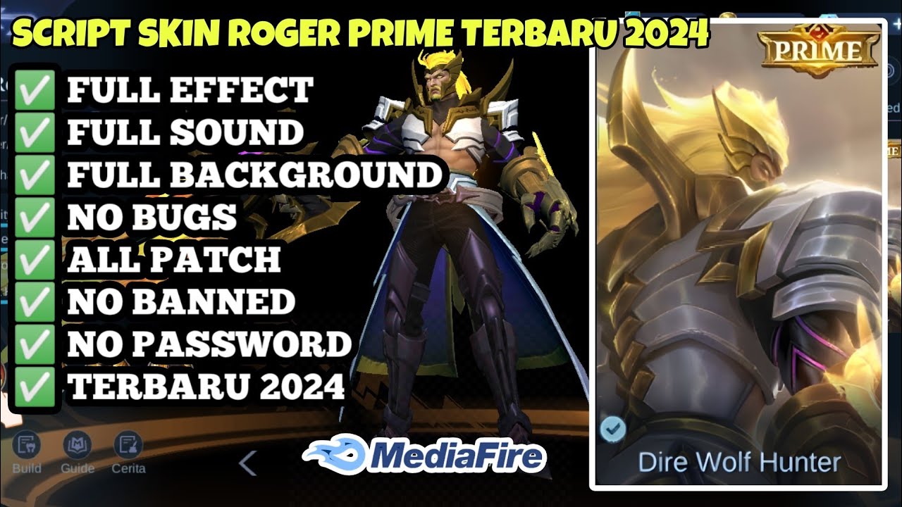 Script Skin Roger Prime Patch Terbaru 2024 Full Effect, Full background ...