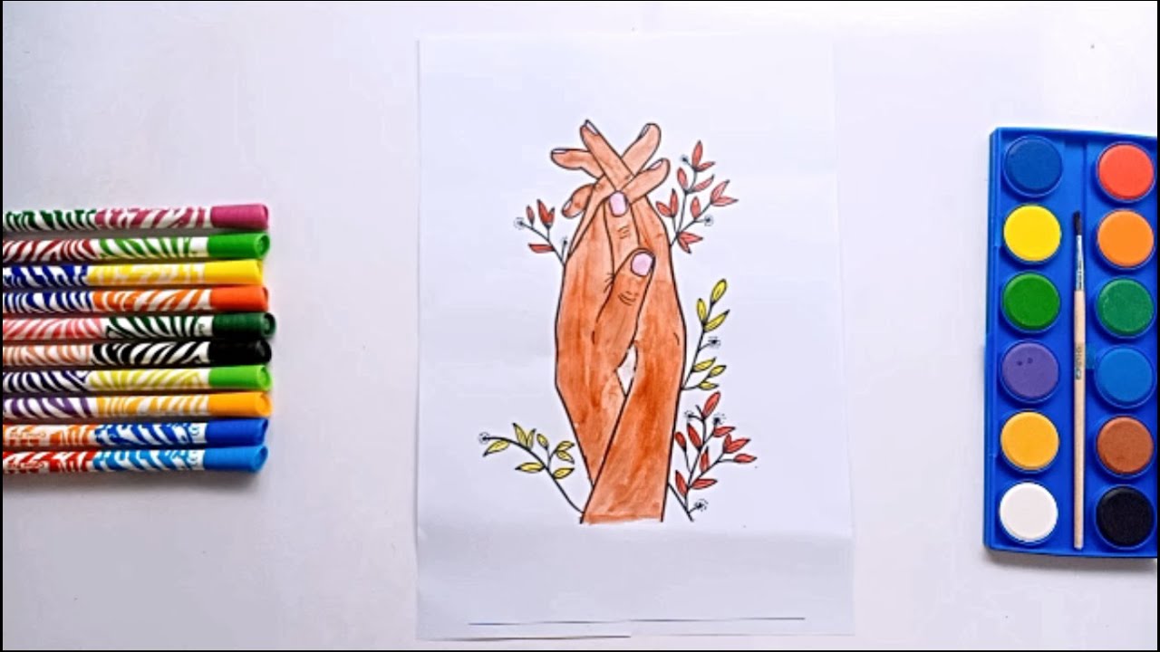 How to Colouring Lovely Hands |Colouring Hands |Colouring Hands for ...