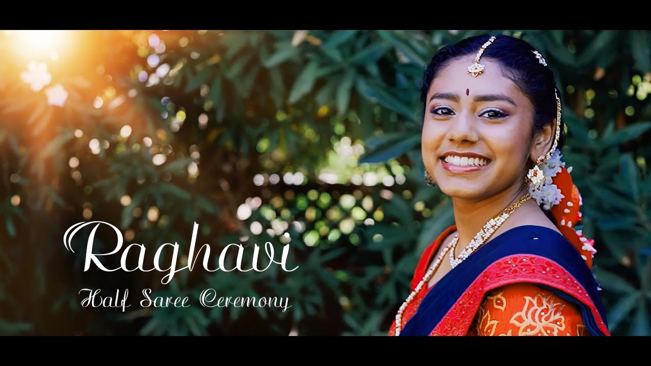 Raghavi Half Saree Ceremony | Creations By Sam - YouTube