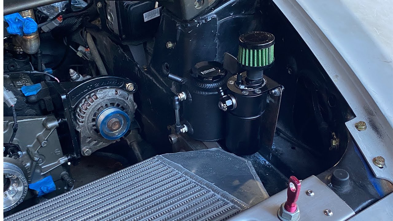 Honda S2000 Catch Can and Overflow tank install - YouTube