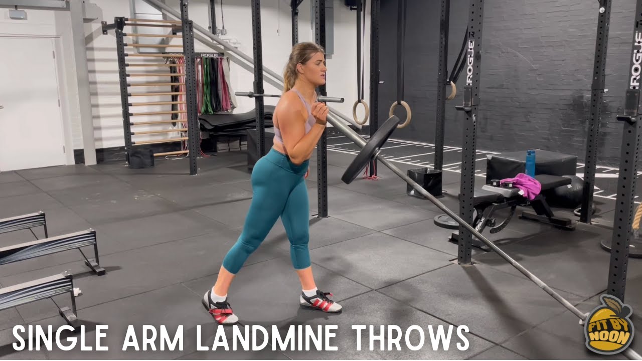 Single Arm Landmine Throws - YouTube