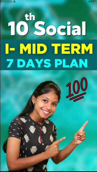 10th SOCIAL 7-days plan for Midterm plan #studyplan #social # ...