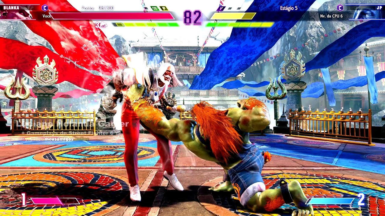 Blanka vs. JP [ High Level Fight: Hard ] no estágio da Arena Suval'hal ...