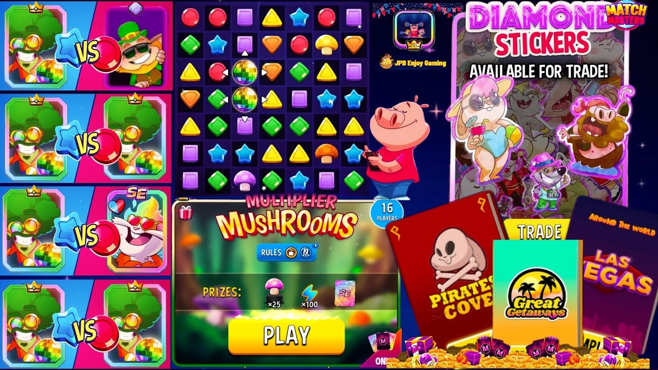 Match Masters Multiplier Mushrooms+Blow'Em Up Tournament Prizes SE ...