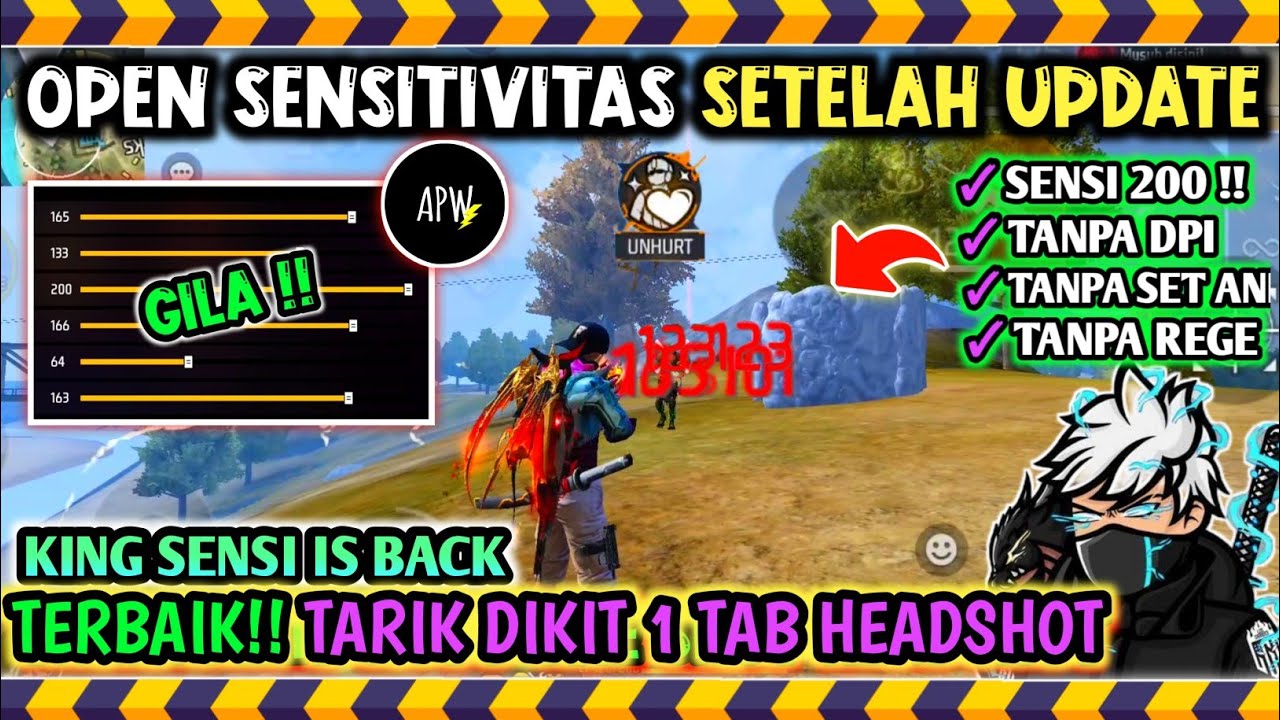 TANPA DPI ‼️PENGATURAN SENSI & TUTORIAL ONE SHOT FF AUTO HEADSHOT ☠️🎯 SENSITIVITAS FF AUTO HS ...
