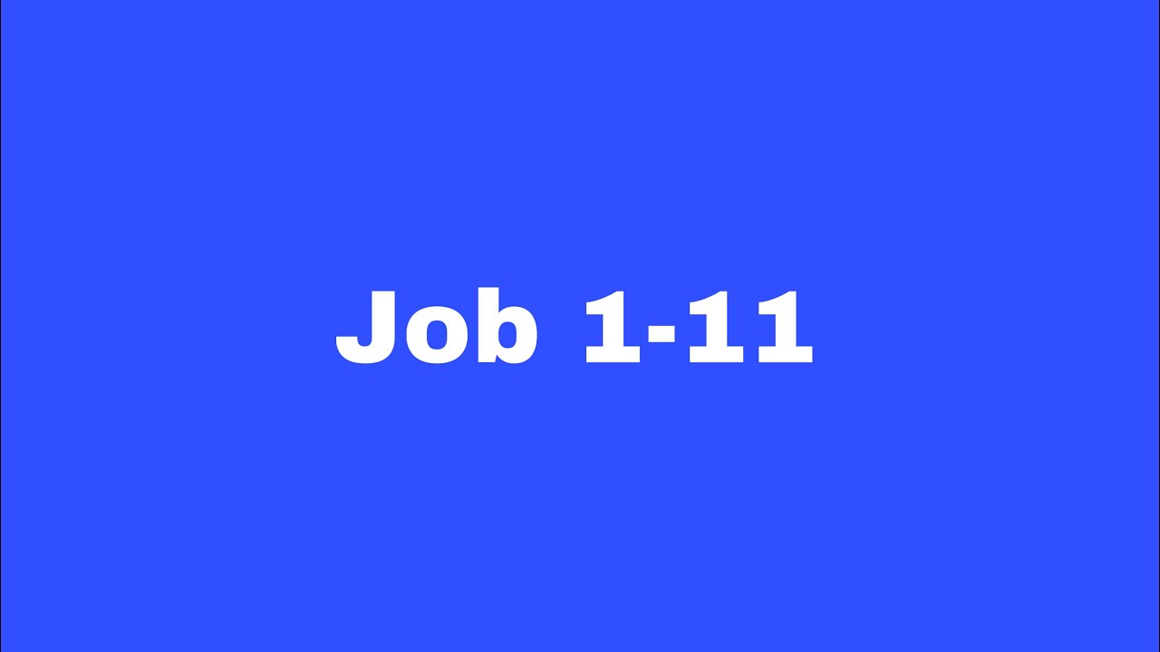 Job 1-11 (Bible Read Through) - YouTube