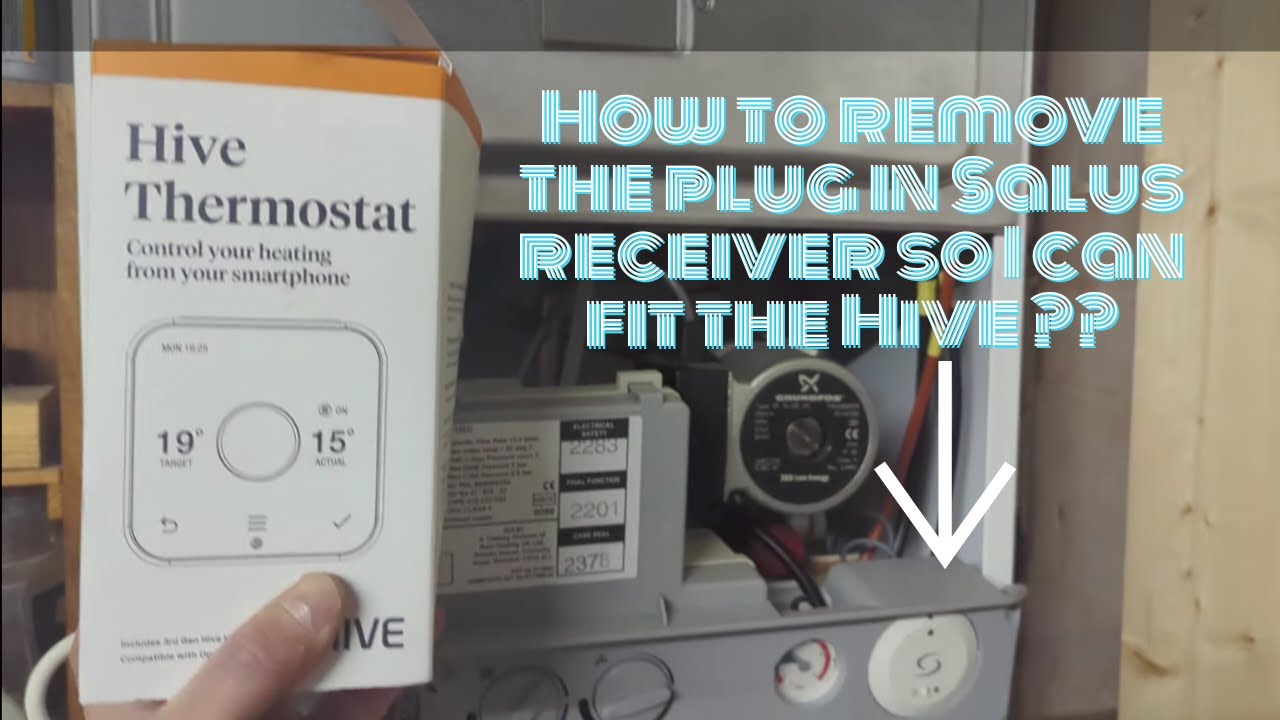 Hive installation with an existing plug in Salus receiver. Baxi combi boiler. - YouTube