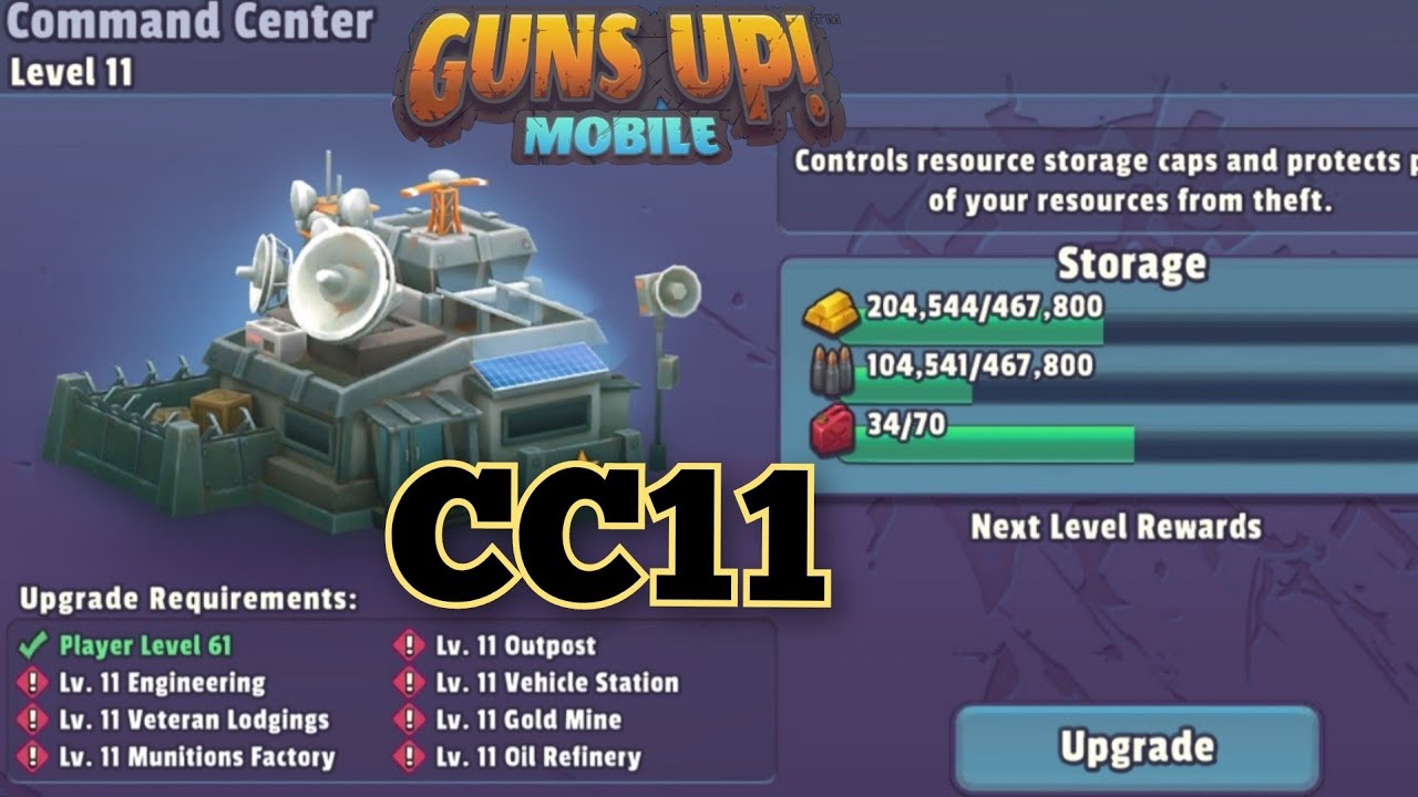 Guns Up Mobile (Command Center 11 upgrade🔥 next is Outpost 11) - YouTube