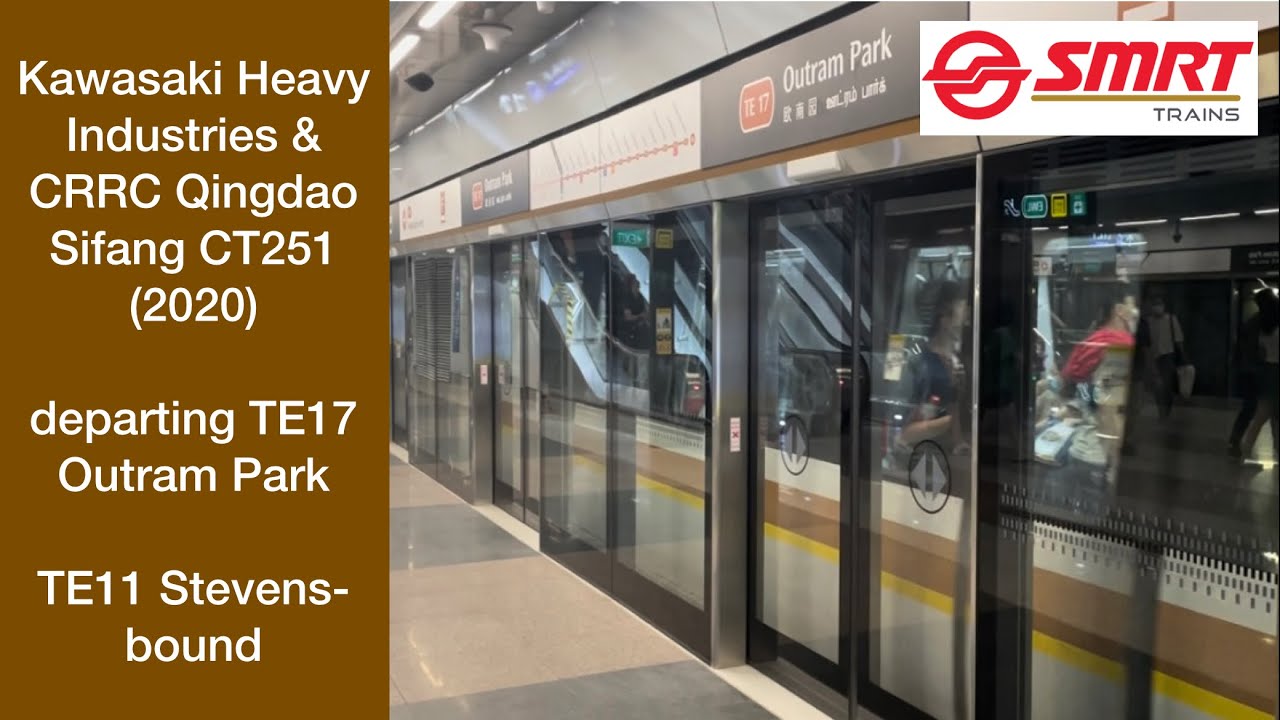 SMRT Trains [TEL] Kawasaki & CRRC Sifang CT251 [2020] departing Outram ...