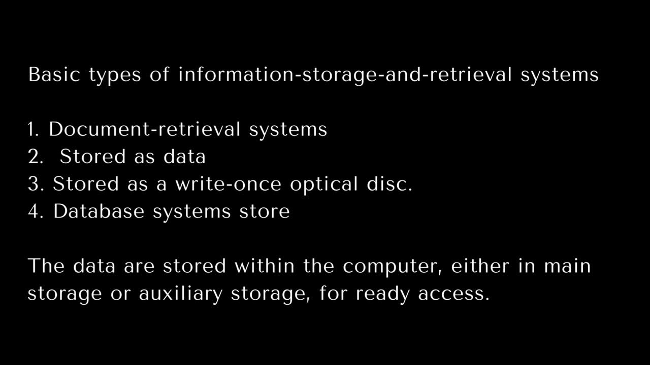 Information Storage and Retrieval - YouTube