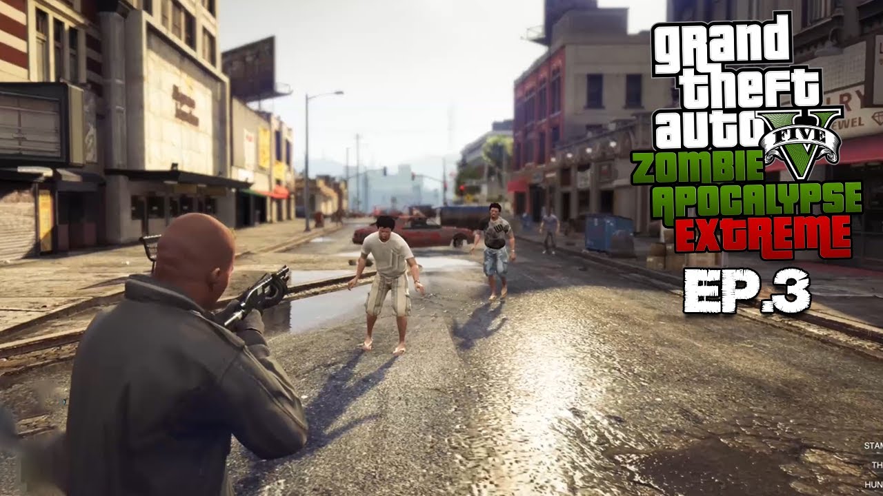 Surviving An Extreme Zombie Apocalypse In GTA 5 - ep.3 (ROAMING THE ...