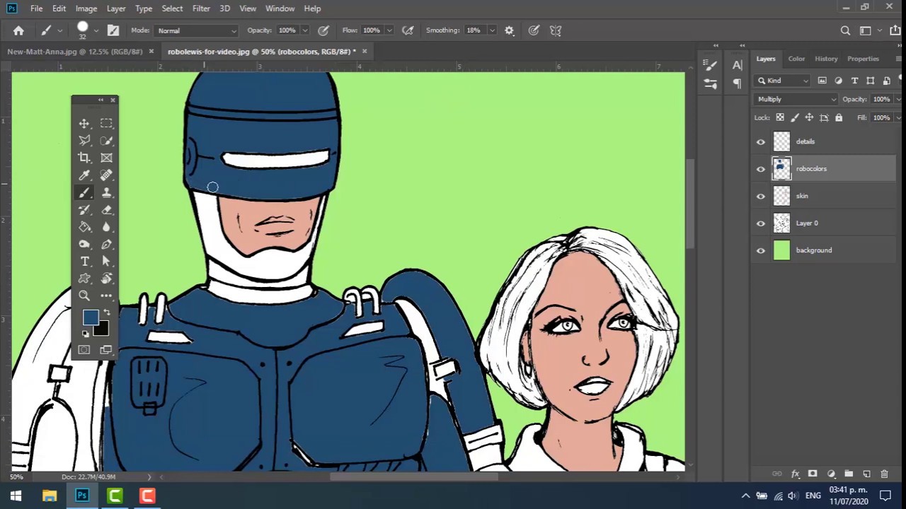 Comic coloring tutorial - YouTube