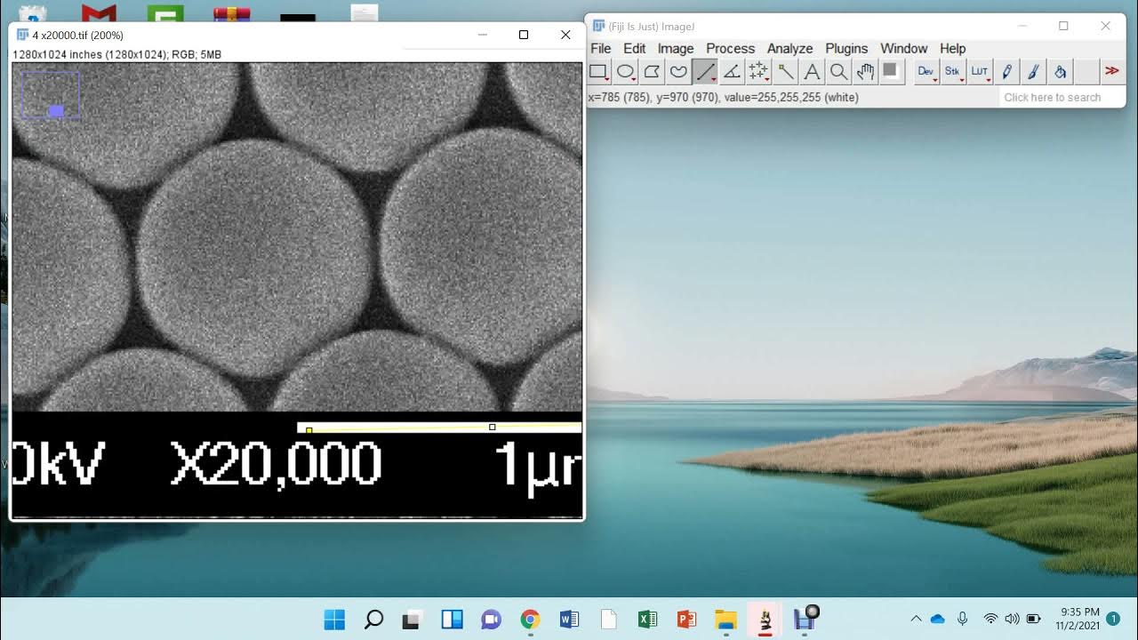 How To Calculate Particle Size From Sem Image Using Imagej Software Youtube
