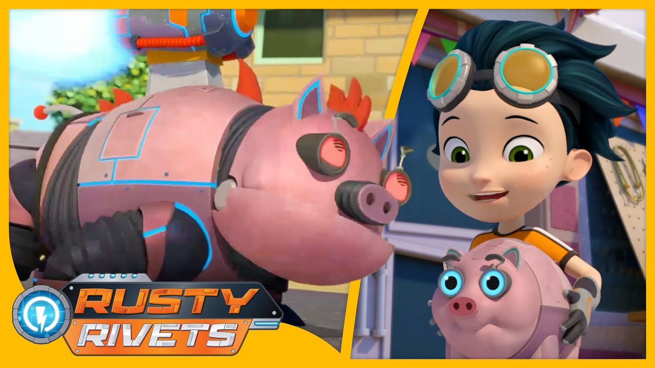 Rusty’s Piggy Bank Heist and MORE | Rusty Rivets Episodes | Cartoons ...