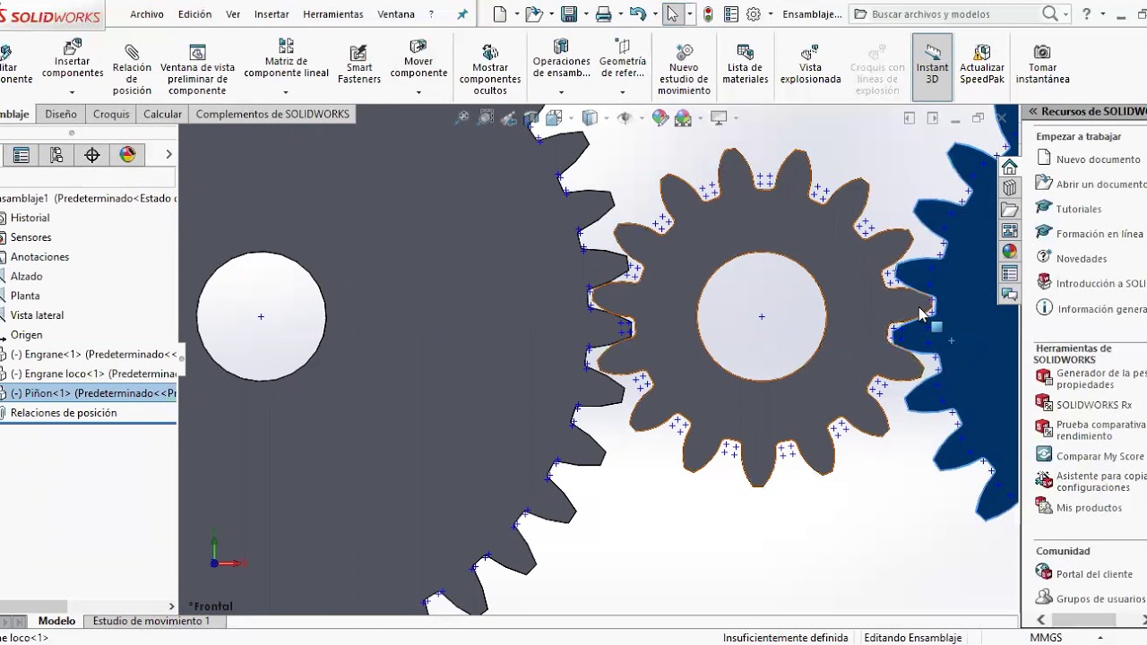 ANIMACION 3D DE TREN DE ENGRANES (SOLIDWORKS2016) - YouTube