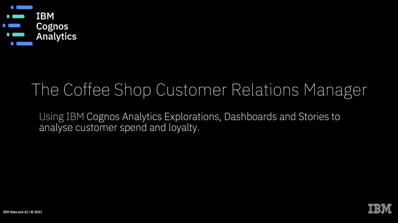 IBM Cognos Analytics Coffee Shop Demo - Explorations and Stories - YouTube