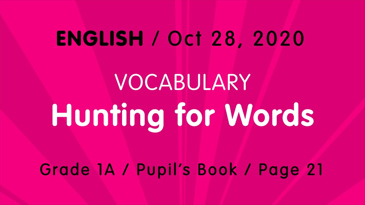 20201028 1A ENG Hunting for words - YouTube