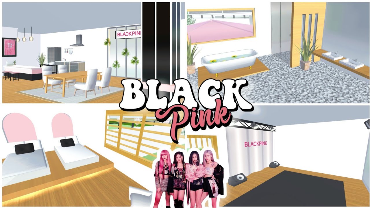 BAGI ID PROPS"Rumah Member Blackpink" BLACKPINK HOUSE || SAKURA SCHOOL SIMULATOR - YouTube