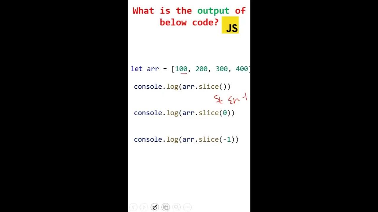 Slice Method In Javascript Javascript Interview Questions Javascript 