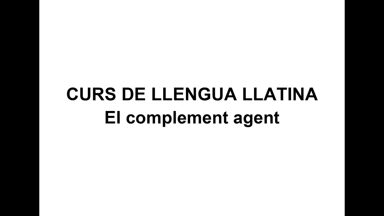 El complement agent - YouTube