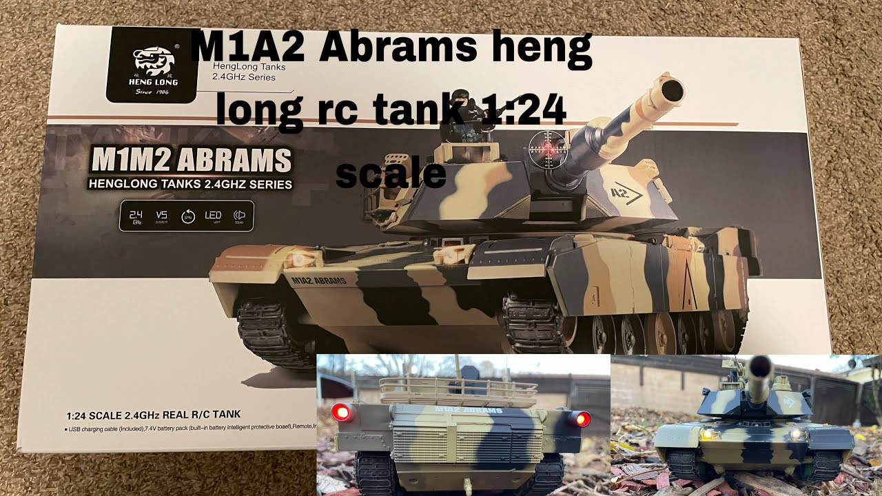 Heng long M1A2Abrams 1:24 scale rc tank full review. - YouTube