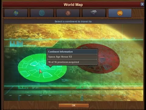 FoE Space Age Venus taking first half of the map in 20 minutes - YouTube
