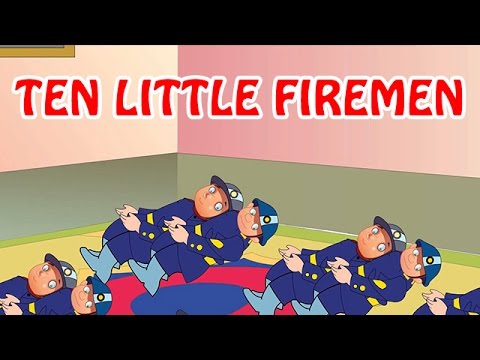 Ten Little Firemen | Animated Nursery Rhyme in English Language - YouTube