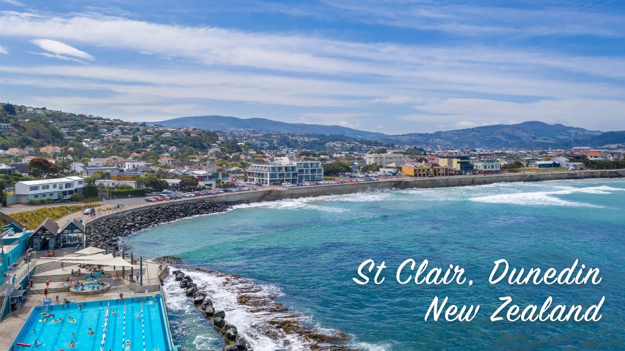 Stunning St. Clair, Dunedin - Aerial View by Drone - YouTube