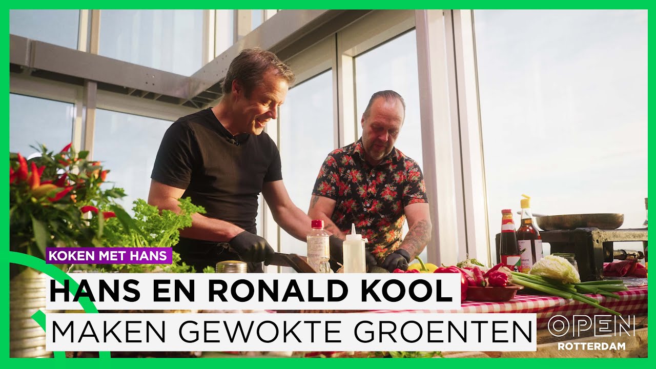 Chef-kok Hans en muzikant Ronald Kool maken gewokte groene met ...