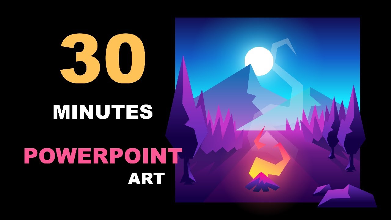 30 Minute Art Using Only PowerPoint - Simple! - YouTube